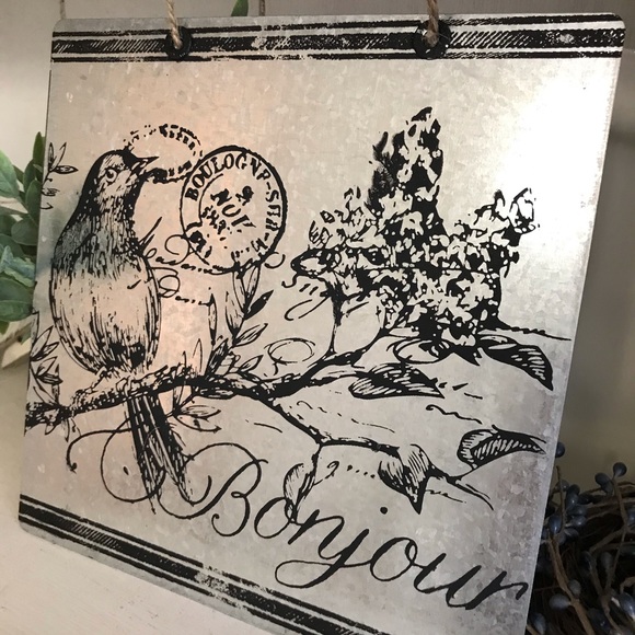 Accents | Handcrafted Galvanized Metal French Design Sign | Poshmark